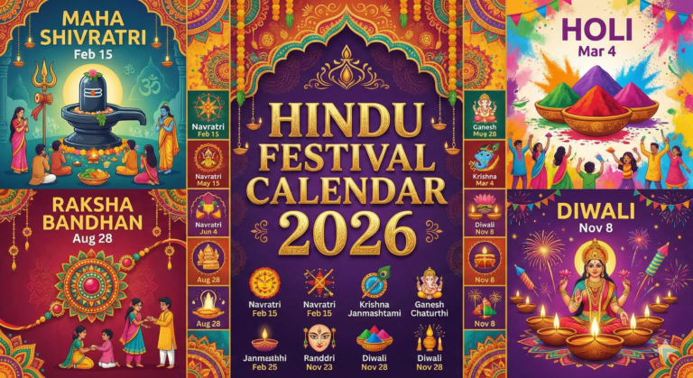 Hindu Festival Calendar 2026: Diwali, Holi & Vrat Dates - Bavishyavani ...